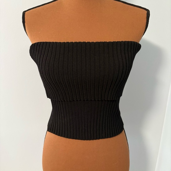 Bobbles & Lace | Tops | Ribbed Fold Over Tube Top Nwt | Poshmark